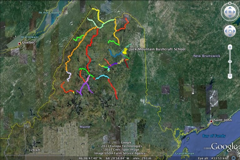 Northern Maine Canoe Route Map