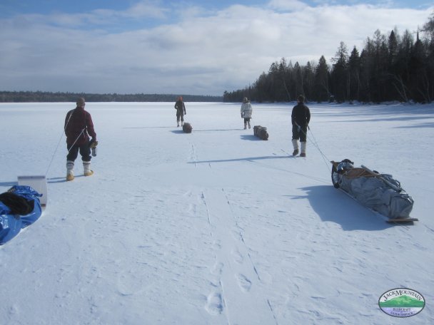 Hauling Sleds On Wind-Packed Snow